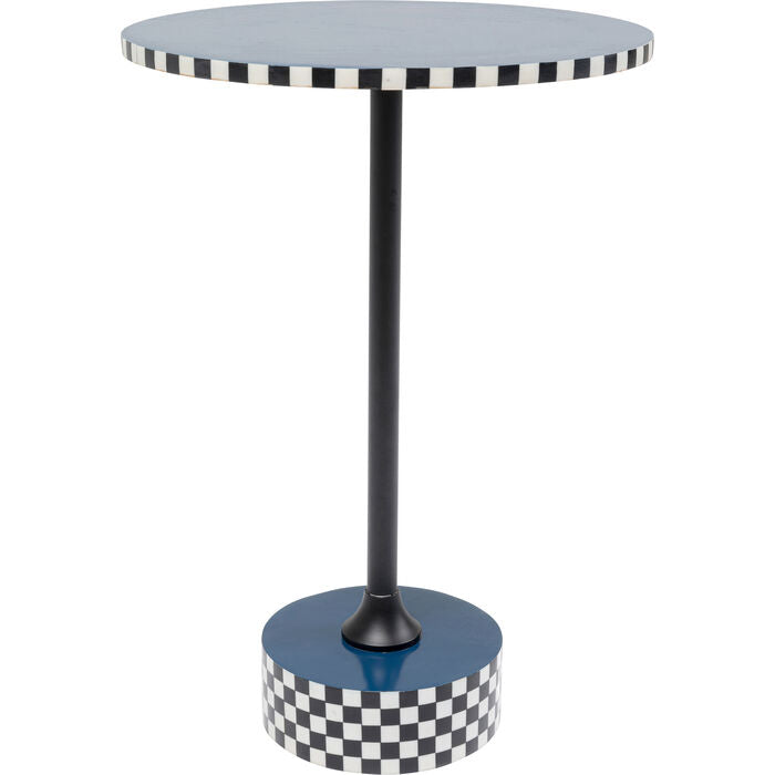 SALE Blue Checkers Side Table – Objekt